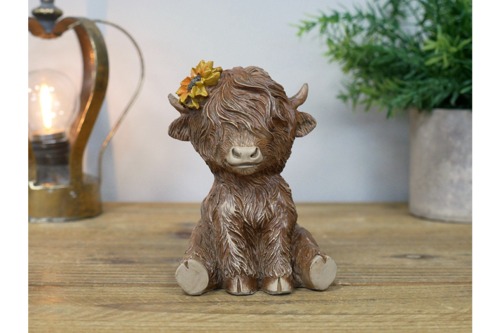 Highland Cow Sitting