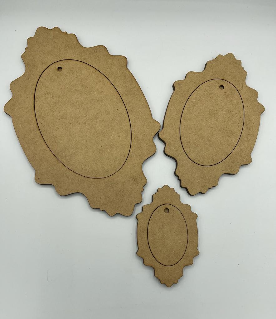 HDF Decoupage Base - Curved Frame in Various Sizes